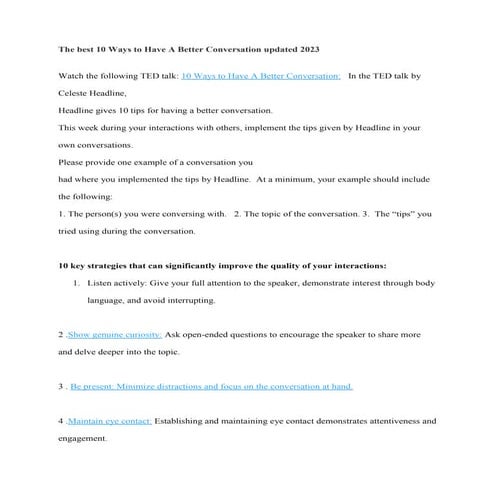 The best 10 Ways to Have A Better Conversation updated 2023 doc 7.docx ...