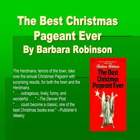 The best christmas pageant ever powerpoint 4 | PPSX