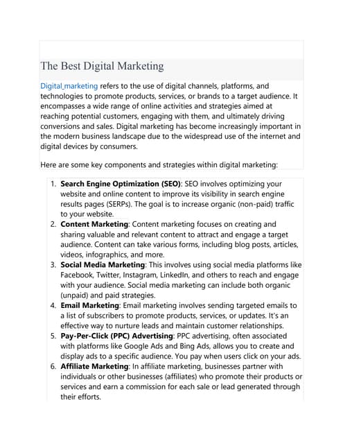 Best Digital Marketing Services In India | PDF