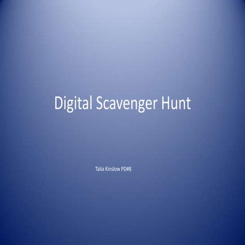 The best digital scavenger hunt | PPTX
