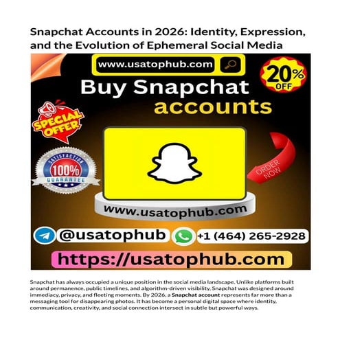 The Best Marketplaces to Buy and Sell Snapchat Accounts ....docx