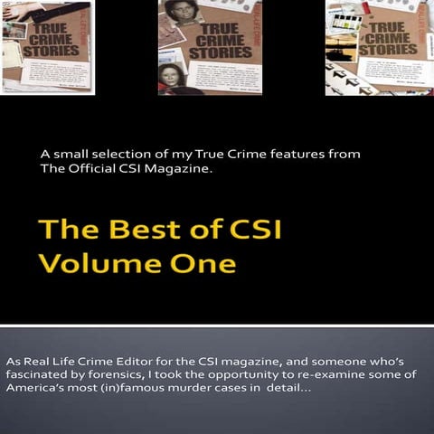 The Best Of CSI | PPTX | Crime & Harmful Acts to Individuals, Society & Human Right Violations ...