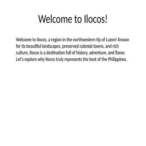Region 1 ILOCOS REGION | PPTX