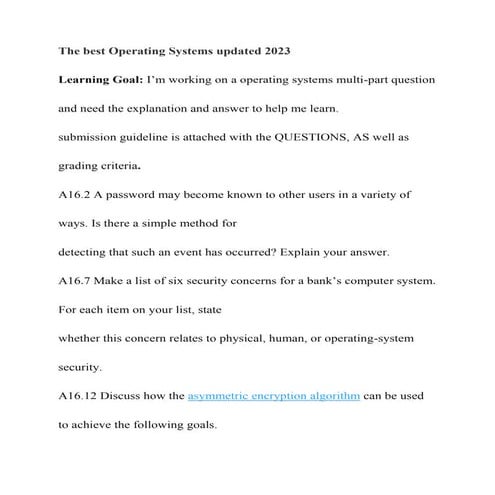 The best Operating Systems updated 2023 doc 11.docx