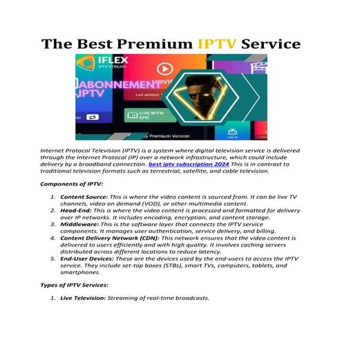 The Best Premium IPTV Service Frane.docx
