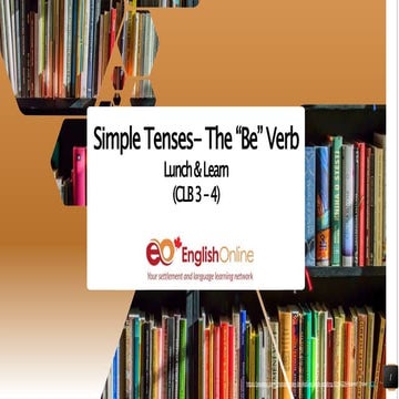TheBeVerb(CLB3-4)EnglishOnlineLunch&Learn | PPTX