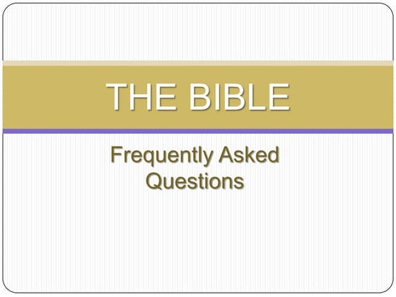 Bible quiz | PPT | Christianity | Religion & Spirituality
