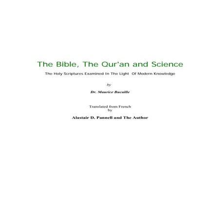The bible,the qur'an & science | PDF
