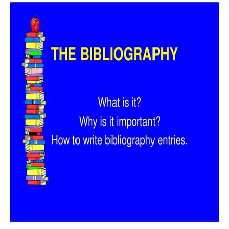 THE BIBLIOGRAPHY | PDF