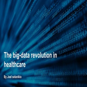 The big data revolution in healthcare | PDF | Internet | Computing
