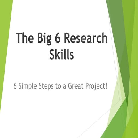 Big 6 Research Skills | PPTX