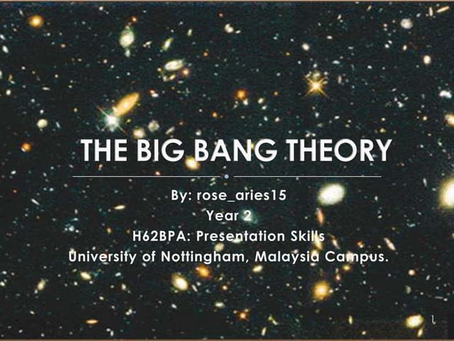 Big Bang Theory | PPTX