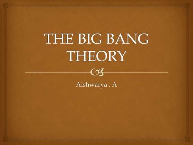 Earth Science Astronomy - The big bang theory | PPT
