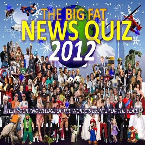 The big fat_news_quiz_of_the_year_2012_60_questions | PPTX | World ...