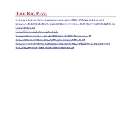 The big five | PDF
