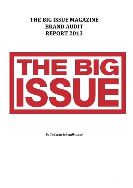 The history of the big issue | PPTX | Business | Business and Finance