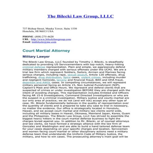The bilecki law group, lllc | DOC
