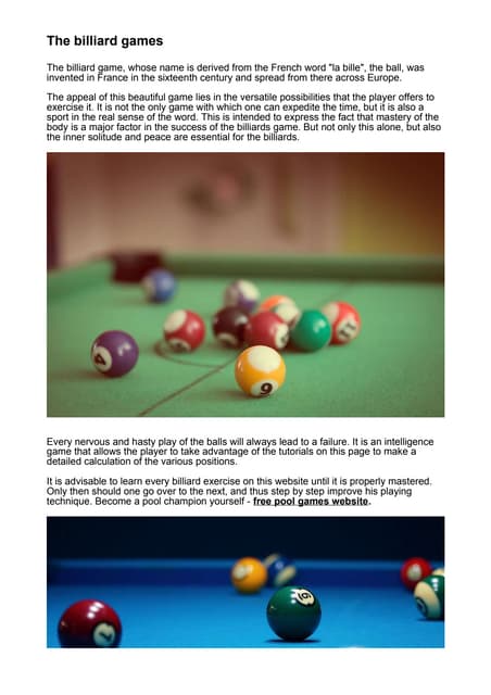 Billiard | PPTX