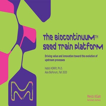The Biocontinuum™ Seed Train Platform | PDF