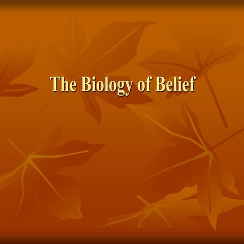 The biology of belief | PPT