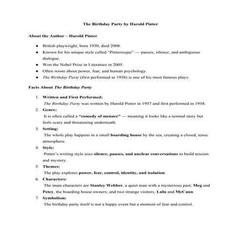 The Birthday Party by Harold Pinter.docx