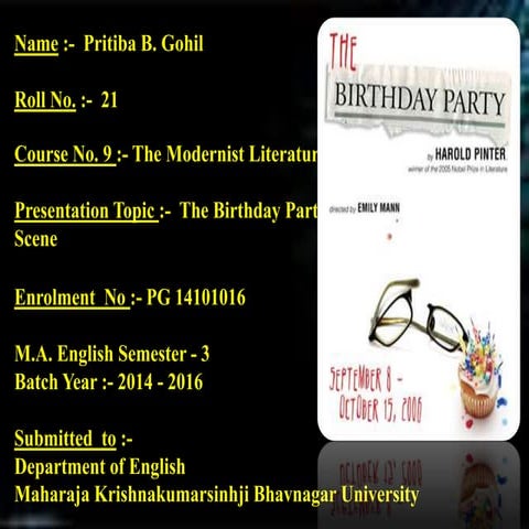 The Birthday Party Scene | PPT