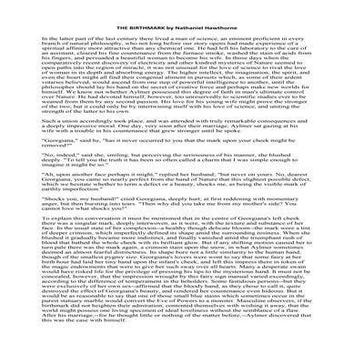 The birthmark by nathaniel hawthorne | PDF