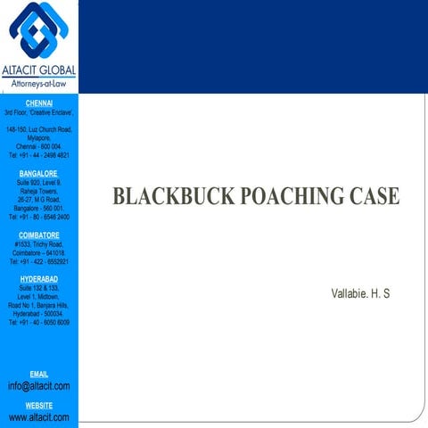 The blackbuck poaching case | PPT