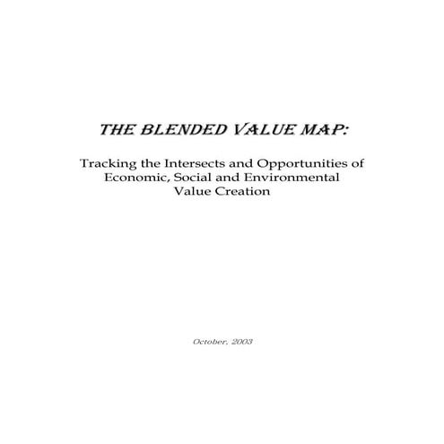 The Blended Value Map | PDF