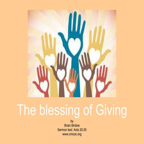 The Blessing of Giving | PPTX