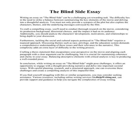 The Blind Side Essay.pdf