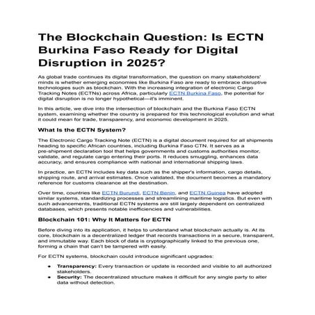 The Blockchain Question_ Is ECTN Burkina Faso Ready for Digital ...