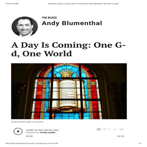 The Blogs_ A Day Is Coming_ One G-d, One World _ Andy Blumenthal _ The ...