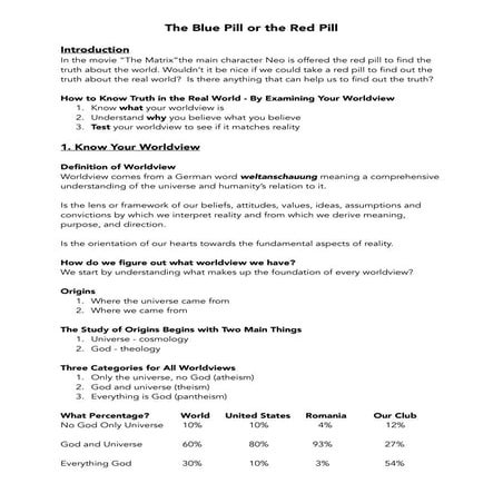 The Blue Pill or The Red Pill - A4 | PDF