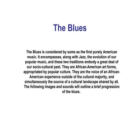 The Blues | PPT