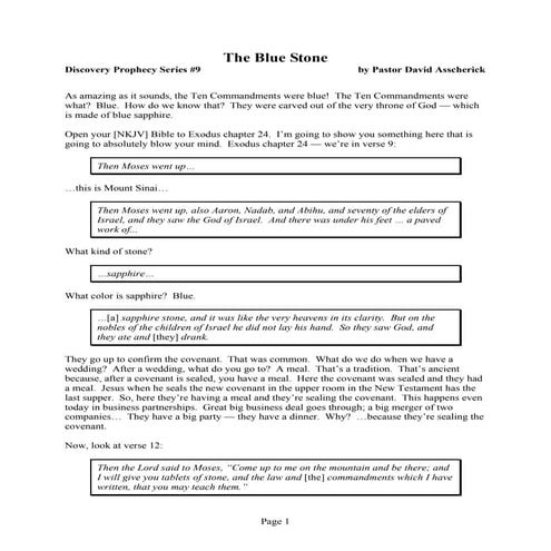 The Blue Stone | PDF