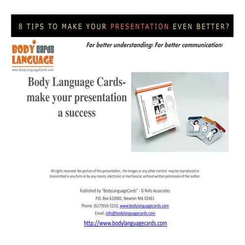 The body language cards for a successful presentation | PDF