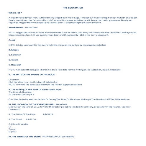 The book of job | DOCX