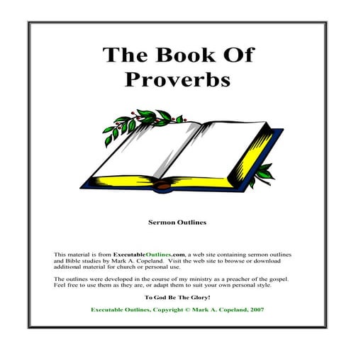 The book of proverbs (ot) | PDF | Christianity | Religion & Spirituality