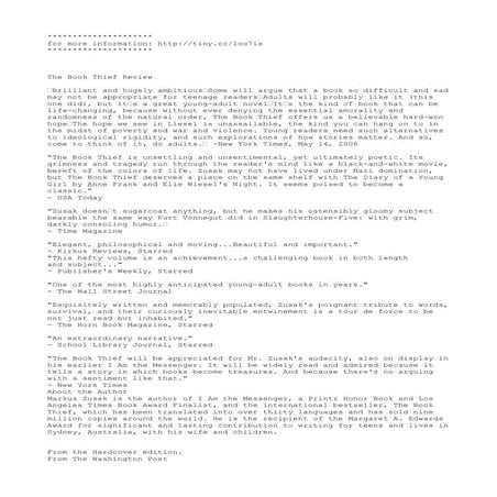 The book thief review | PPTX