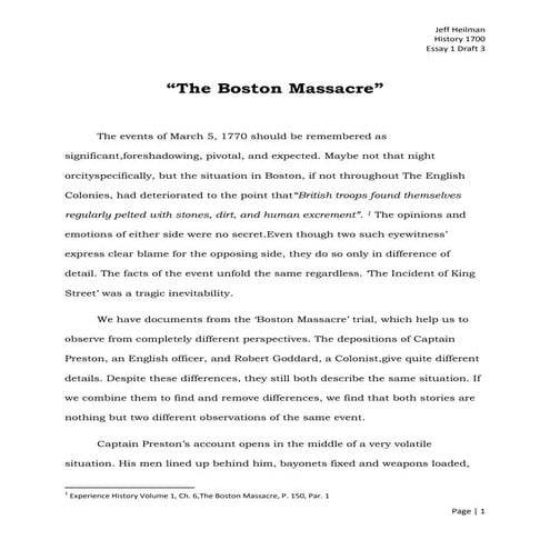The boston massacre essay draft 3 | DOCX