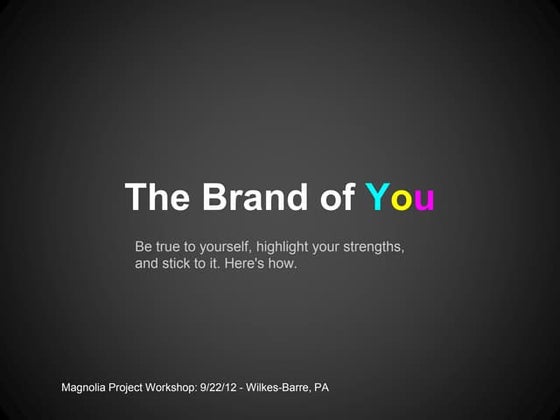 Building your Personal Brand Presentation | PPT