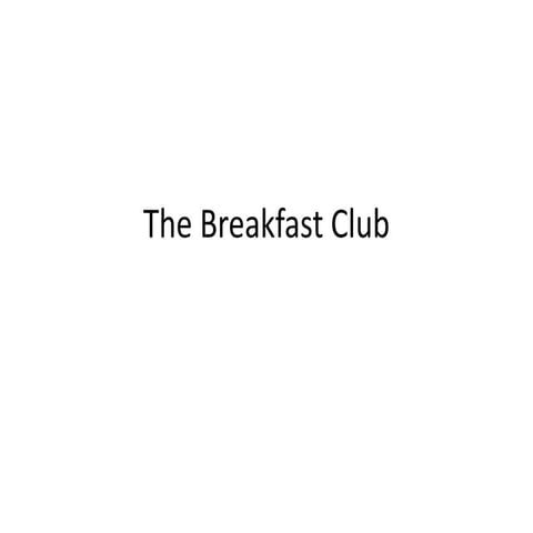 Breakfast Club | PDF