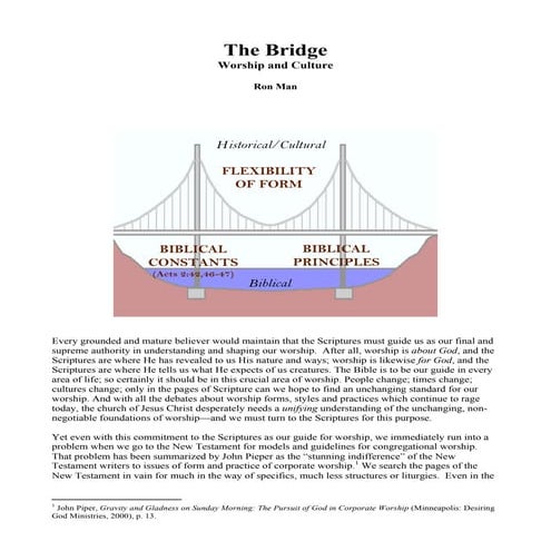 The bridge worship and culture by ron man | PDF