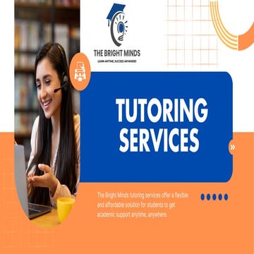 Online Tutoring Services | The Bright Minds | PDF