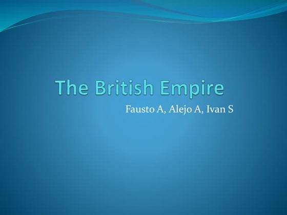 First British Empire | PPT