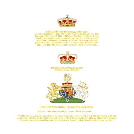 The British Peerage System | PDF | Celebrity Families | Pop Culture