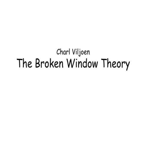 The broken window theory | PDF