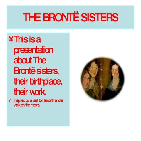 The brontë sisters, powerpoint presentation | PPT