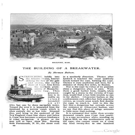 The Building of a Breakwater, October 1894 | PDF